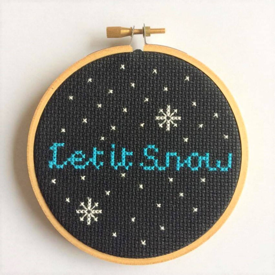 Let It Snow Cross Stitch Pattern - Etsy