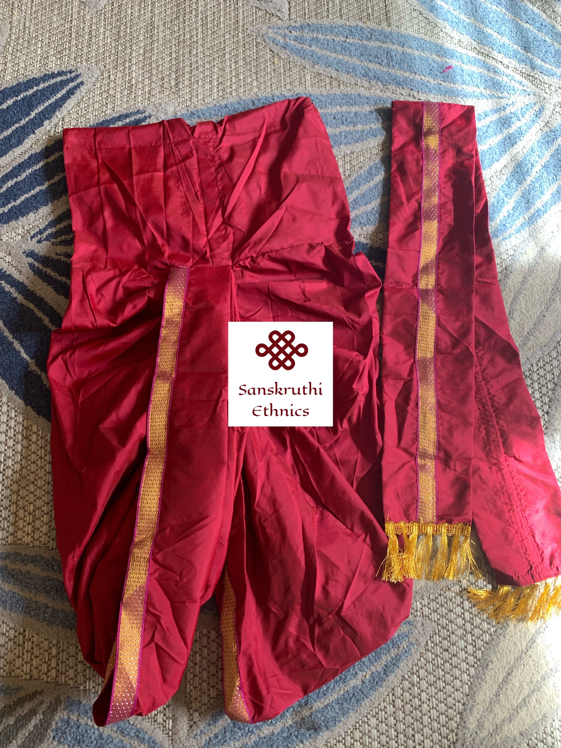 Traditional Indian Boys Dress / Dhoti Angavastram / Boys Dhoti Set ...