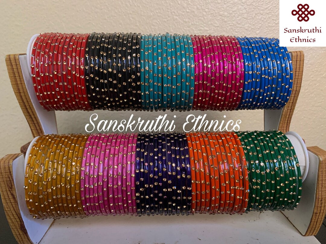 Glass Bangles in Premium Quality With Stone Work / Return Gifts for ...
