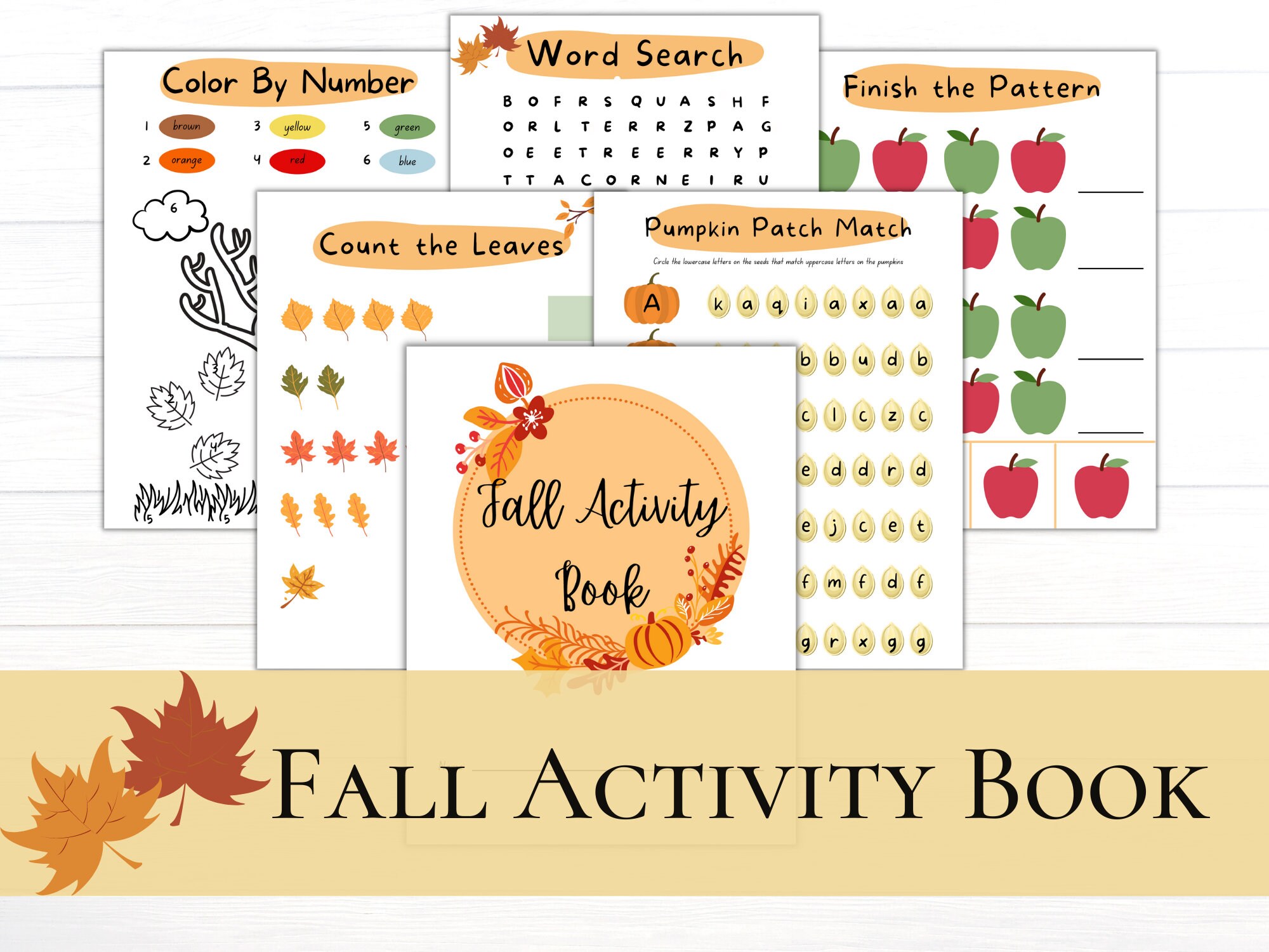 Fall Activity Book Printable L Homeschool Printable Activities - Etsy