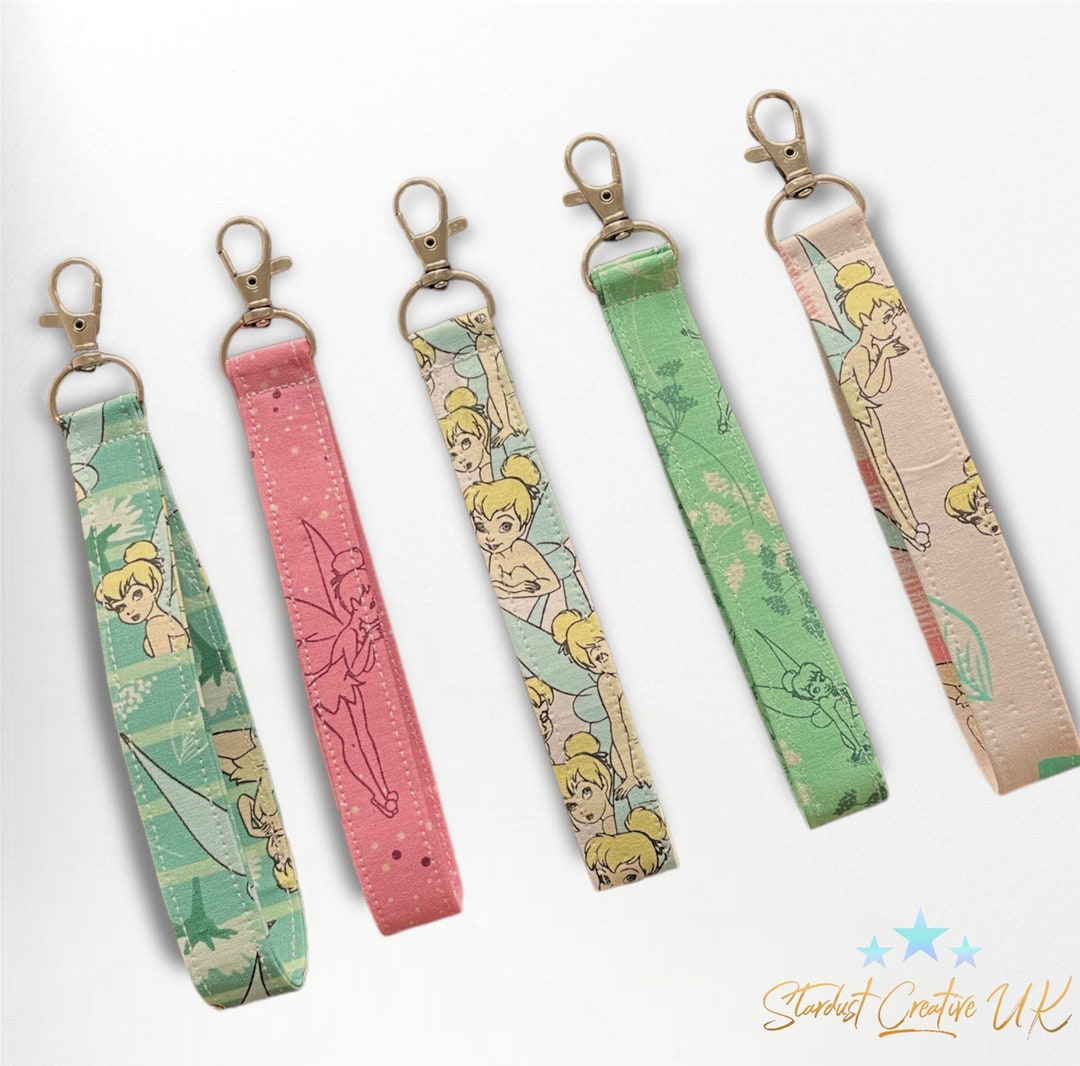 Tinkerbell Wristlet Key Fob, Disney Key Ring, Fairy Wrist Strap, Pixie ...