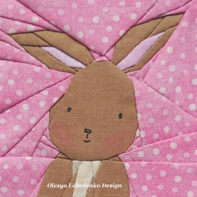 Baby Rabbit Quilt Block PDF Pattern, Easy Pattern - Etsy