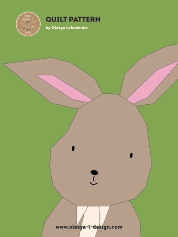 Baby Rabbit Quilt Block PDF Pattern Easy Pattern | Etsy