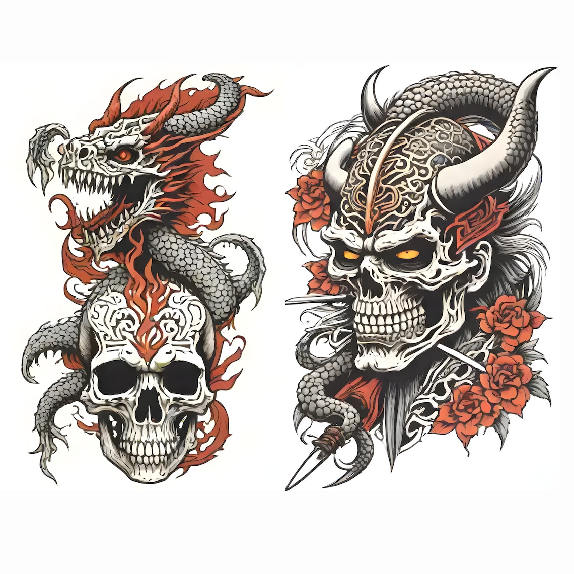 500 Skull Tattoo Design Collection Unique Skull Tattoos High Quality ...