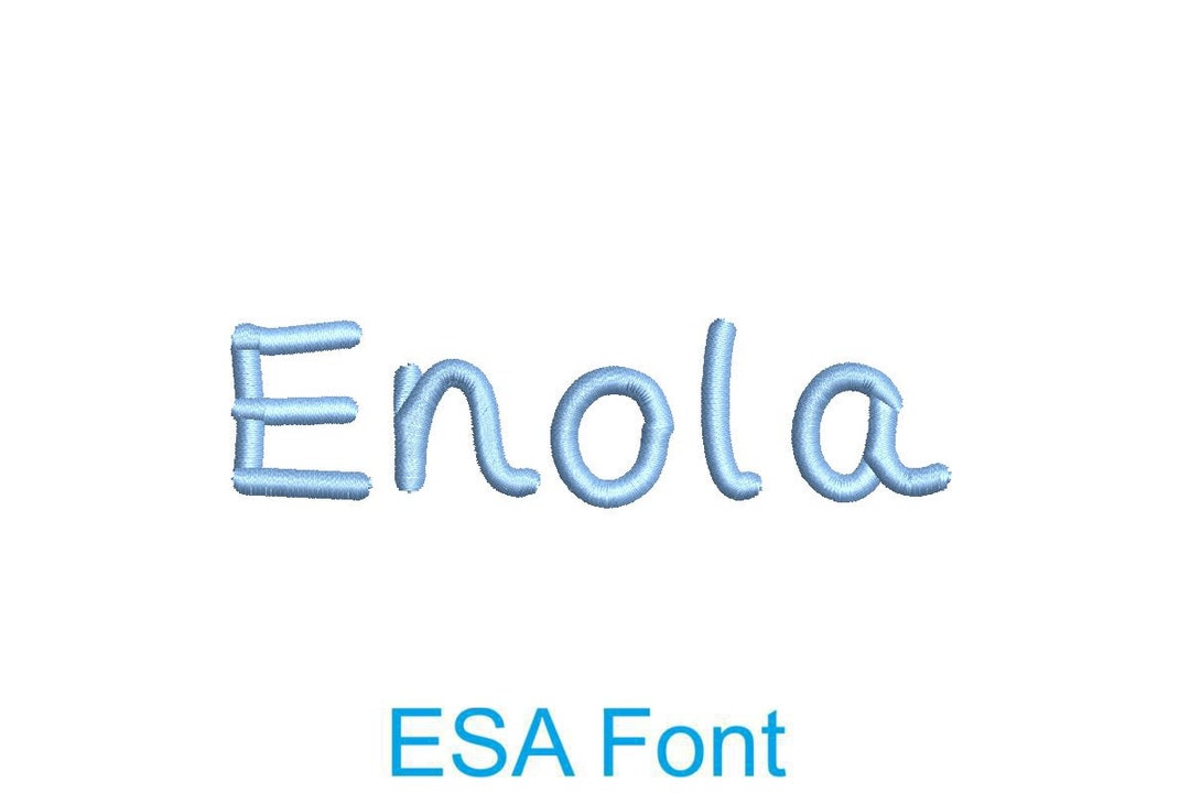 Enola ESA Embroidery Font - Etsy