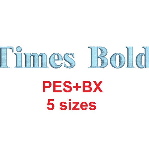 Times Bold Embroidery Font Formats Bx which Converts to 17 - Etsy