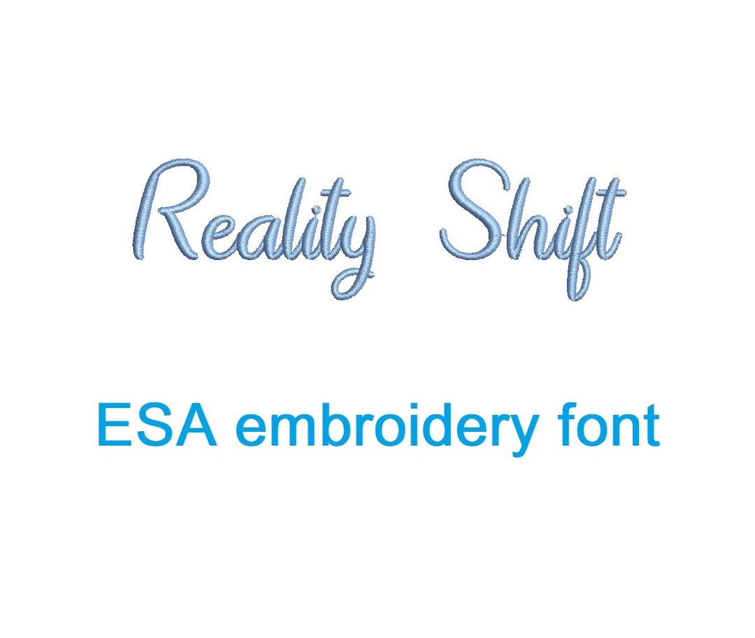 Reality Shift ESA Embroidery Font (MHA) - Etsy