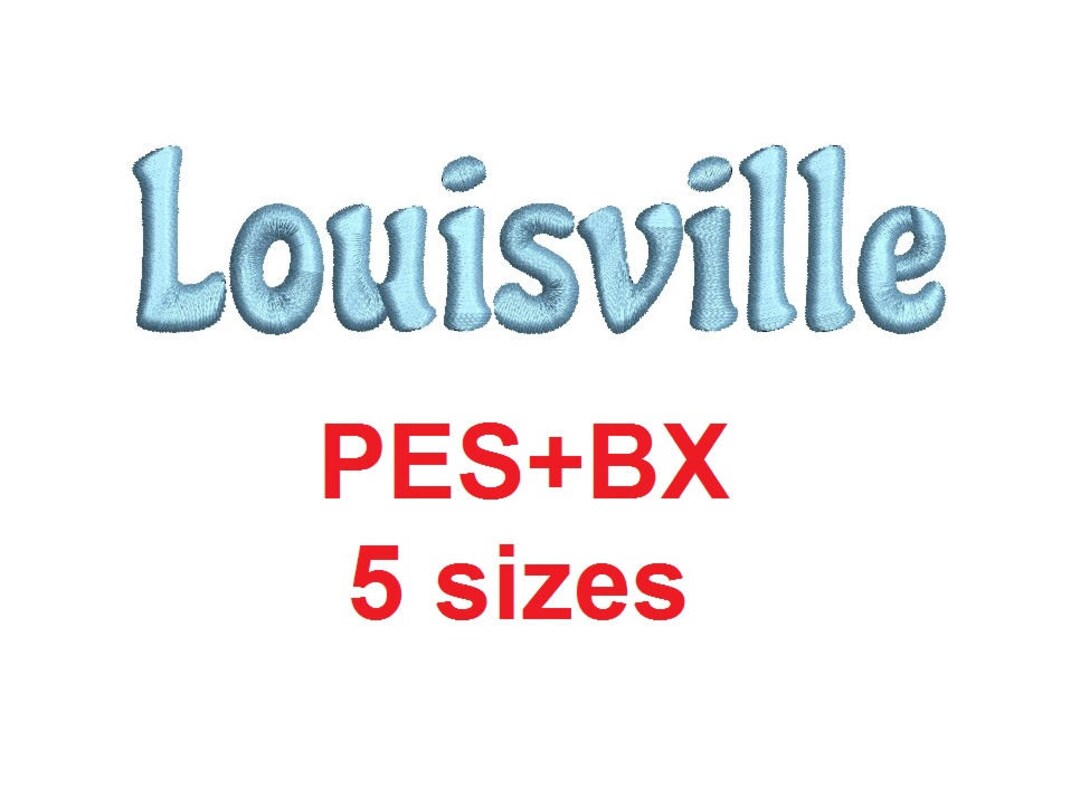 Louisville Script Embroidery Font Formats Bx (which Converts to 17 ...