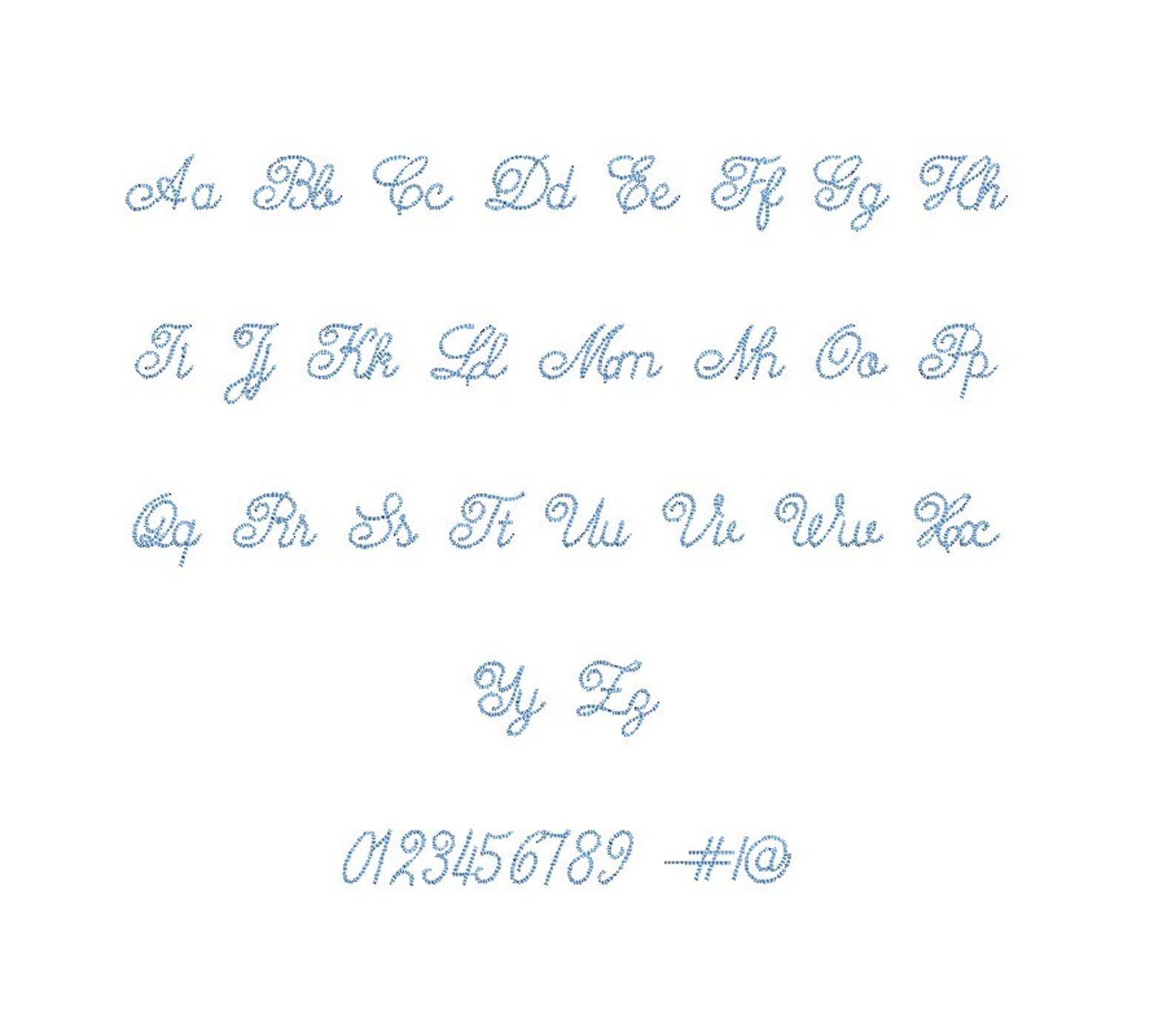 Caroline Bean Stitch Machine Embroidery Font 6 Sizes - Etsy