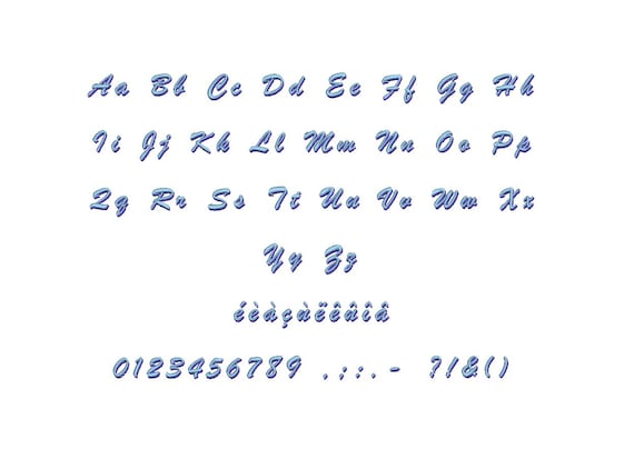 Brush Script Embroidery Font