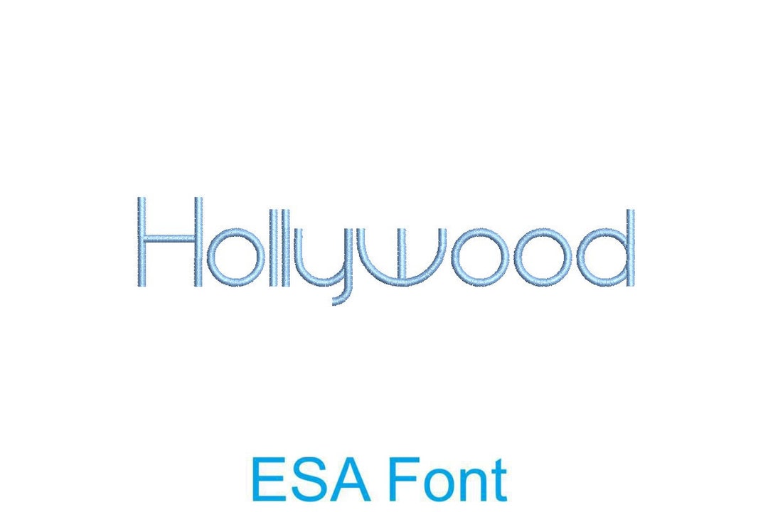 Hollywood ESA Embroidery Font - Etsy