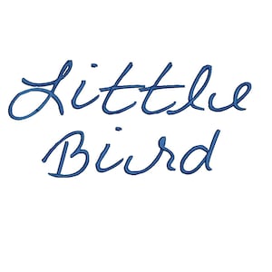Little Bird Script Embroidery Font Formats Dst, Exp, Pes, Jef and Xxx ...