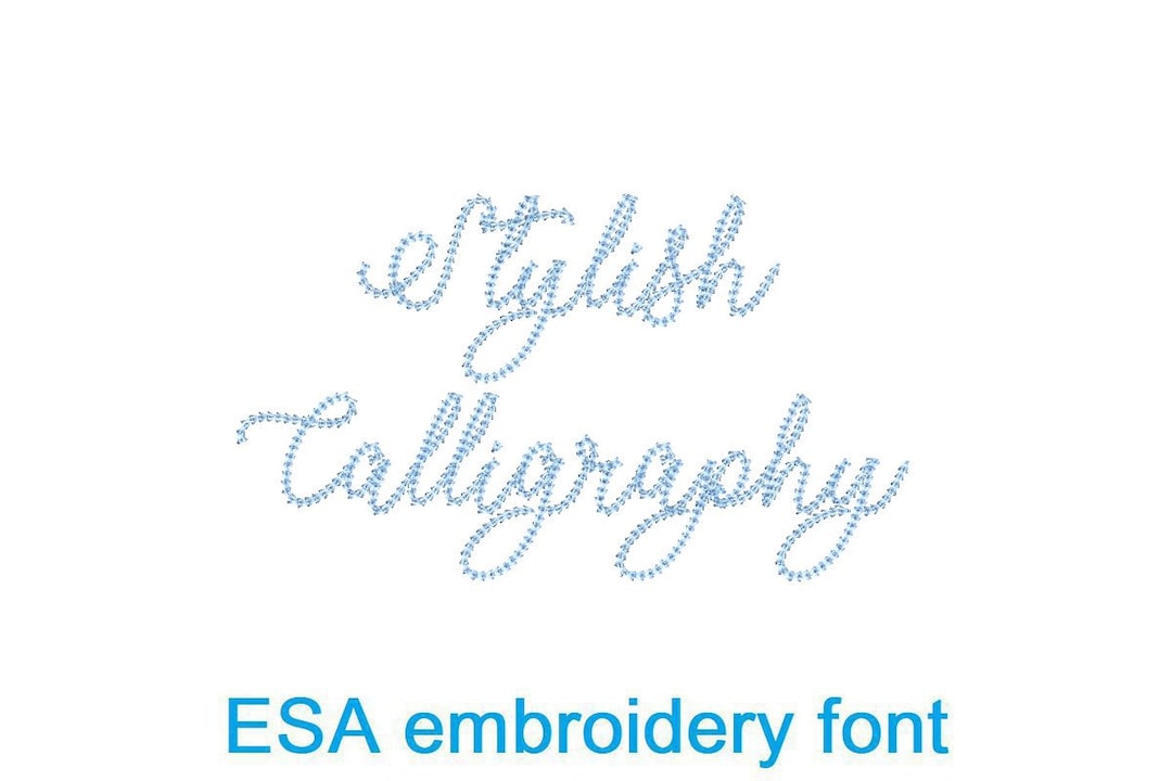 Stylish Calligraphy Chain Stitch ESA Embroidery Font (MHA) - Etsy