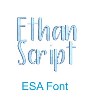 Ethan Script ESA Embroidery Font - Etsy