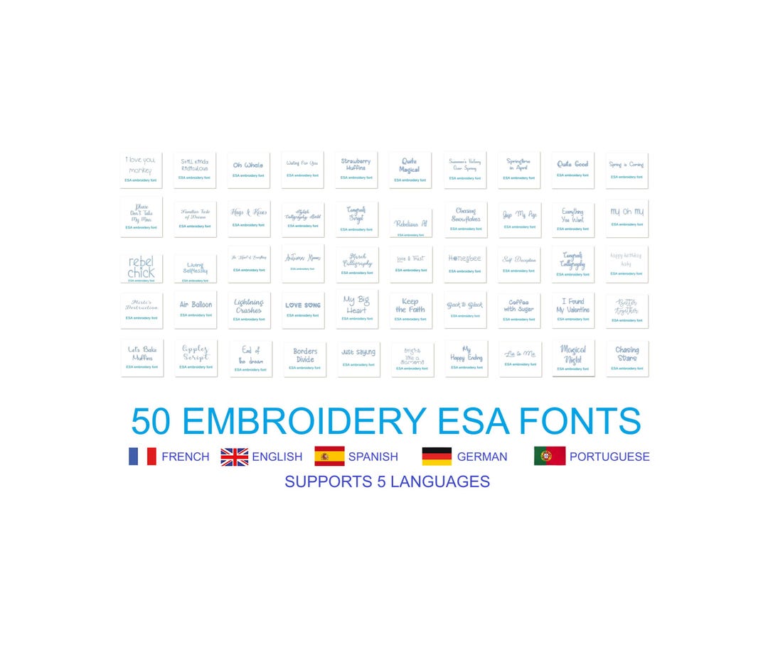 50 ESA Fonts Package #P50003ESA (MHA) - Etsy