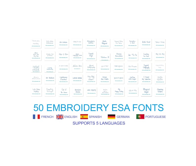 50 ESA Fonts Package #P50003ESA (MHA) - Etsy