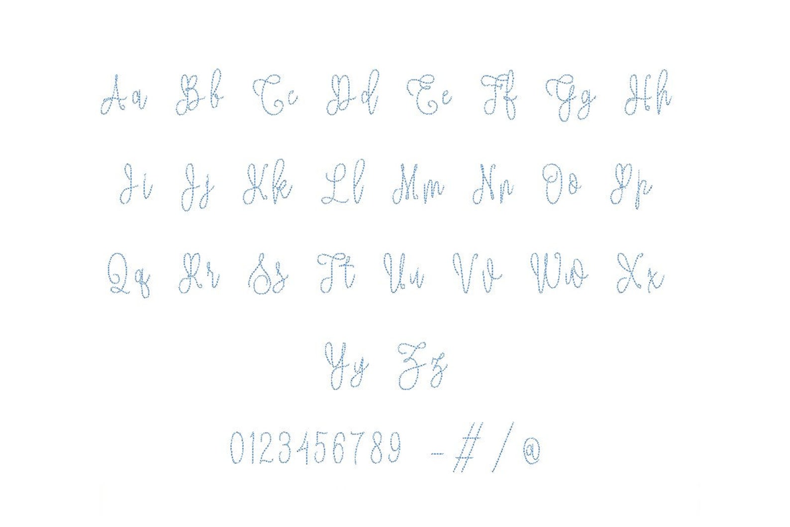 Brooke Bean Stitch ESA Embroidery Font - Etsy