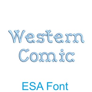 Western Comic ESA Embroidery Font - Etsy