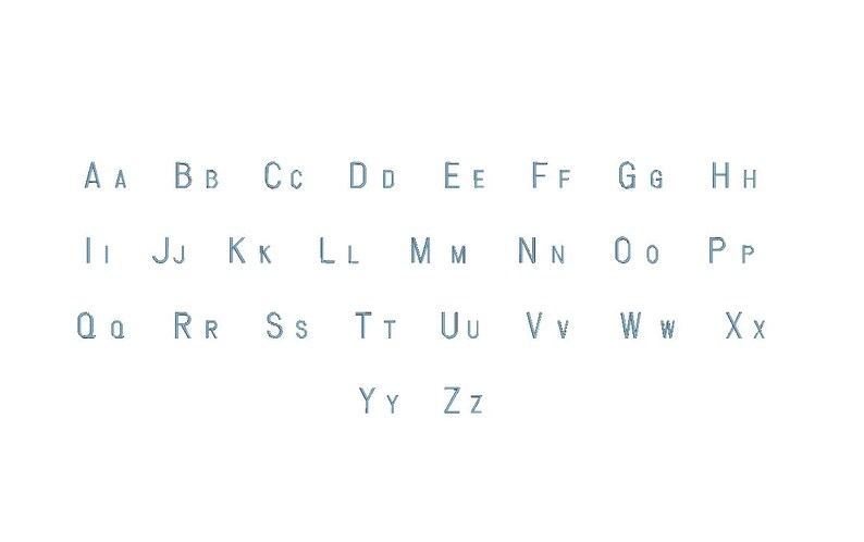 Narrow Block Monogram Font PES Format Satin Stitches 15 Sizes - Etsy