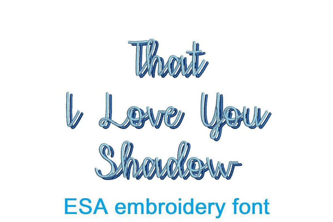 That I Love You Shadow ESA Font (MHA) - Etsy