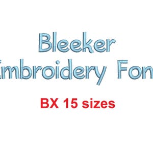 Bleeker™ Block Embroidery BX Font Sizes 0.25 (1/4), 0.50 (1/2), 1, 1.5 ...