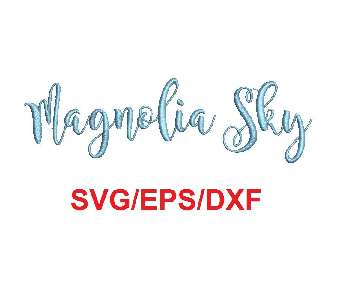 Magnolia Sky alphabet svg/eps/dxf cutting files