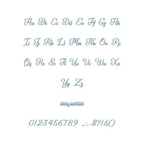 Self Deception Script Embroidery Font Formats PES+BX 16 Sizes French ...