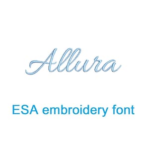 Allura ESA Embroidery Font - Etsy