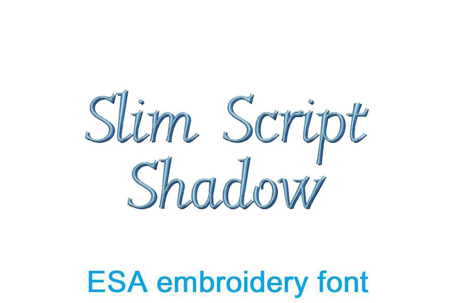 Slim Script Shadow ESA Font - Etsy