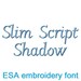 Slim Script Shadow ESA Font - Etsy
