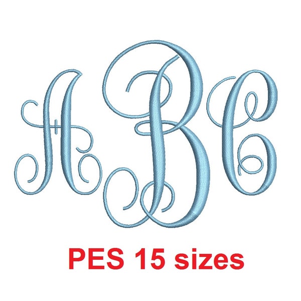 Vine Monogram Font - Etsy