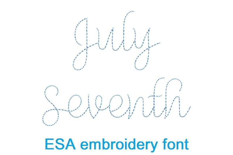 July Seventh Bean Stitch ESA Embroidery Font (SNAS) - Etsy