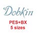 Dobkin Script Embroidery Font: BX + PES Formats (0.25-2 Inch) (digital ...
