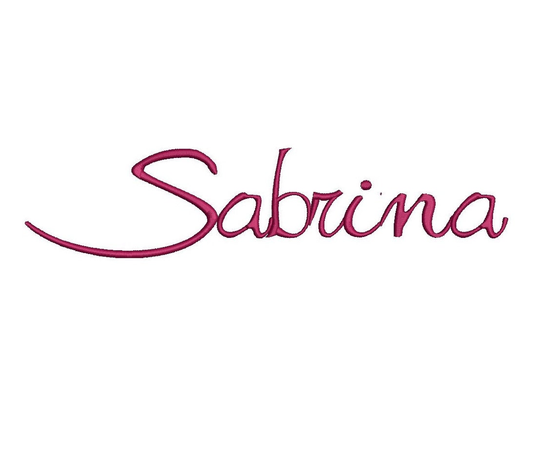 Sabrina Script Embroidery Font Formats Dst Exp Pes Jef and - Etsy