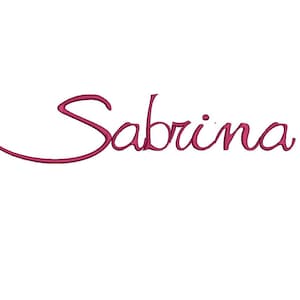 Sabrina Script Embroidery Font: 1-2 Inch (digital Download) - Etsy