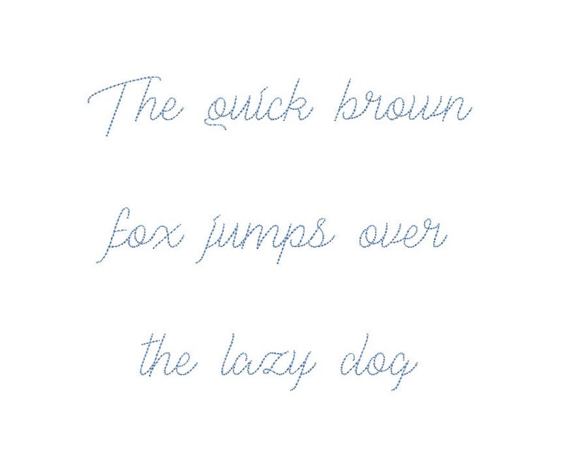 Liar Script Bean Stitch Machine Embroidery Font 6 Sizes (MHA) - Etsy