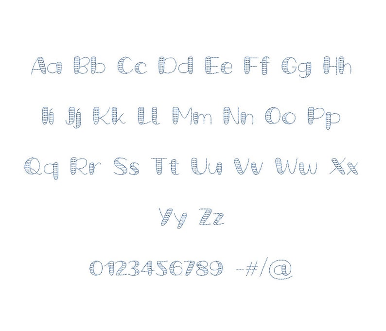 Grand October Four Bean Stitch Machine Embroidery Font 6 Sizes - Etsy