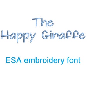 The Happy Giraffe ESA Embroidery Font (MHA) - Etsy