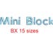 Mini Block Embroidery BX Font Sizes 0.25 (1/4), 0.50 (1/2), 1, 1.5, 2 ...