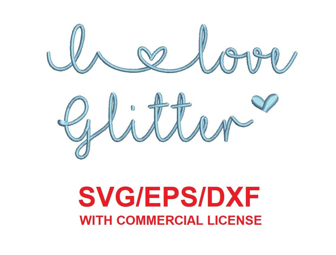 I Love Glitter Alphabet Svg/eps/dxf Cutting Files MHA | Etsy Australia