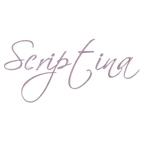 Scriptina Embroidery Font Formats Bx, Dst, Exp, Pes, Jef and Xxx, Sizes ...