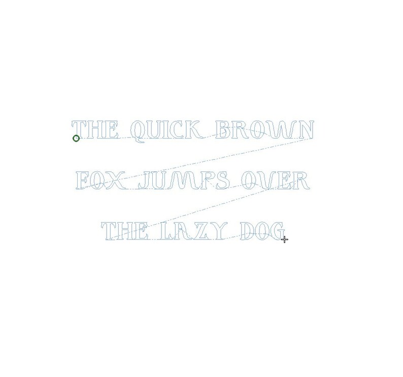 Instant Tunes Bean Stitch Outline Machine Embroidery Font 6 Sizes - Etsy