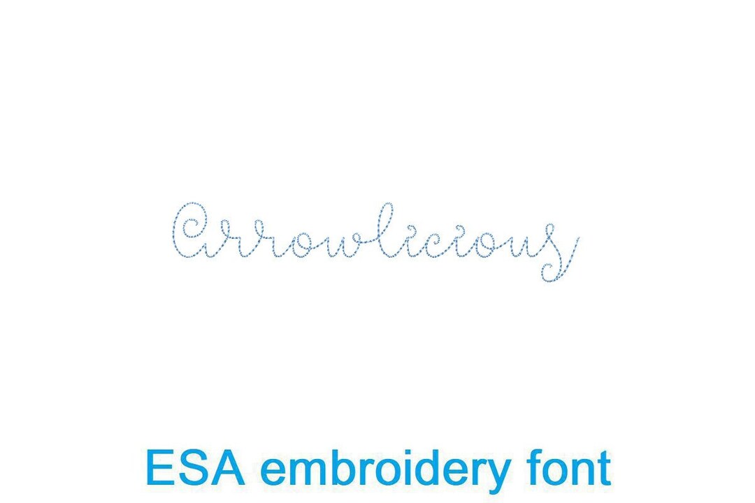 Arrolicious Bean Stitch ESA Embroidery Font - Etsy