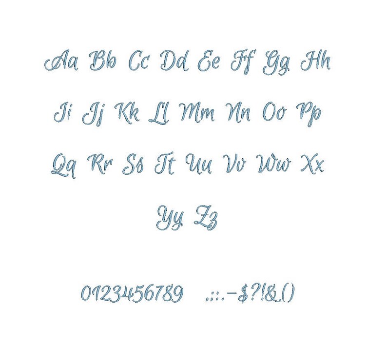 Merry Script Embroidery Font Dst/exp/jef/hus/vip/vp3/xxx 15 - Etsy