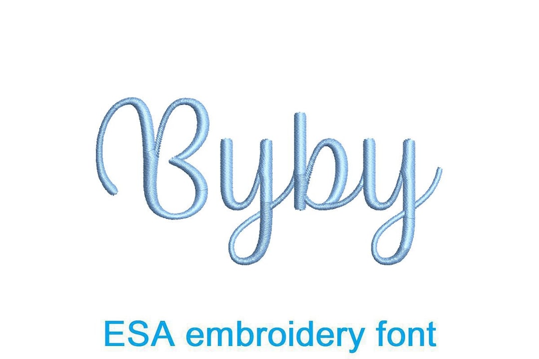 Byby ESA Embroidery Font With Commercial License (SNAS) - Etsy