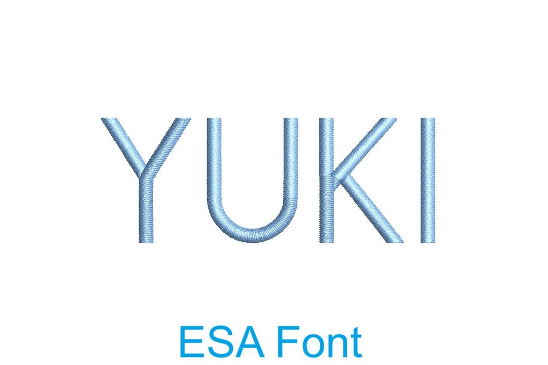 Yuki ESA Embroidery Font - Etsy