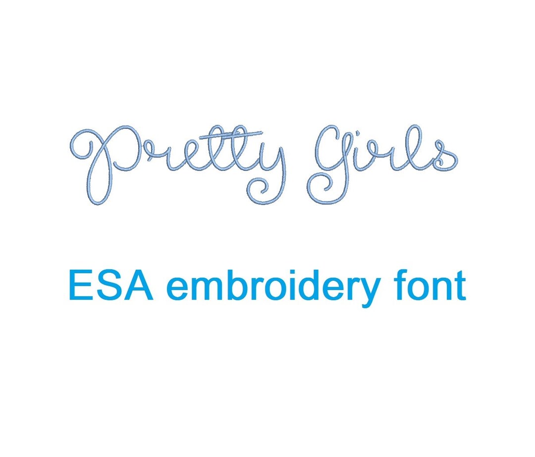 Pretty Girls ESA Embroidery Font (MHA) - Etsy