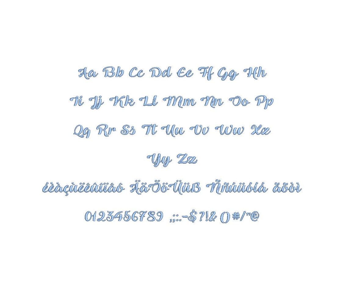 Queen of Heaven ESA Embroidery Font (MHA) - Etsy