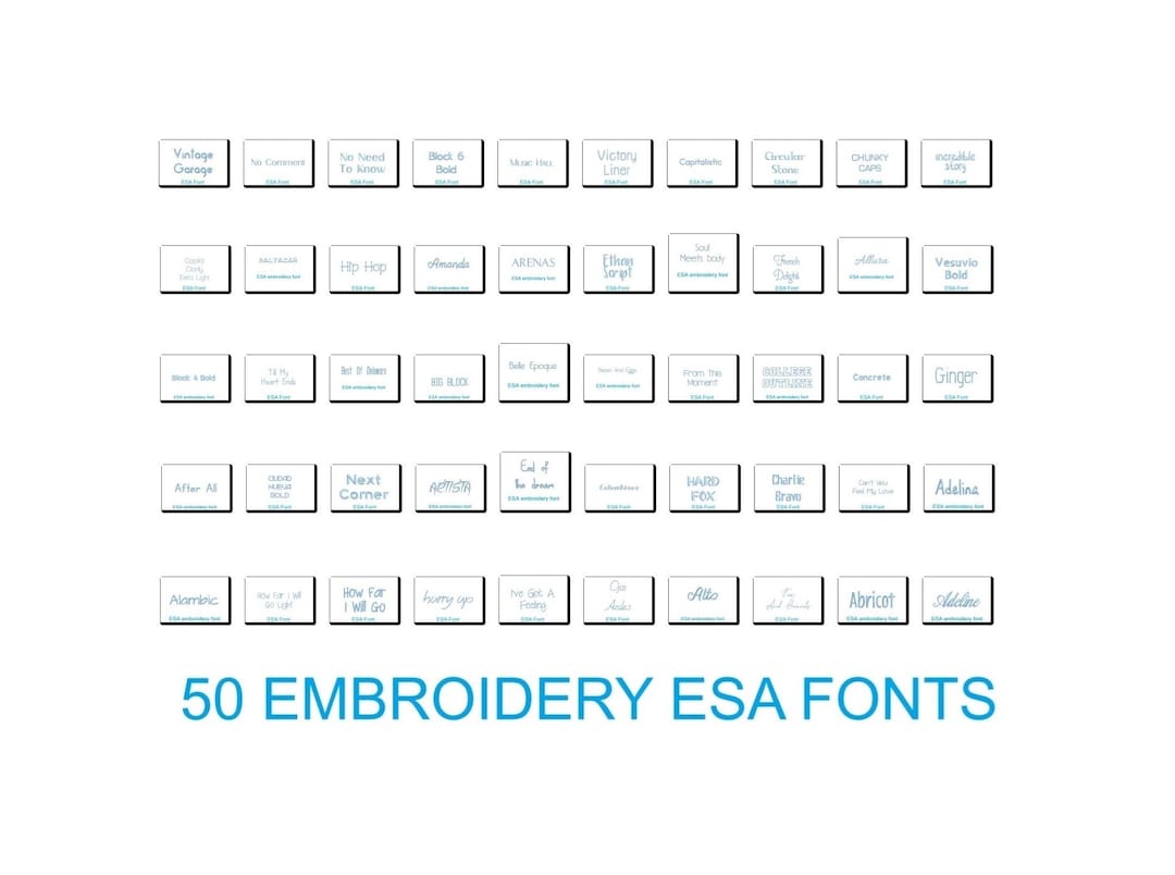 50 ESA Fonts Package #P50002ESA - Etsy