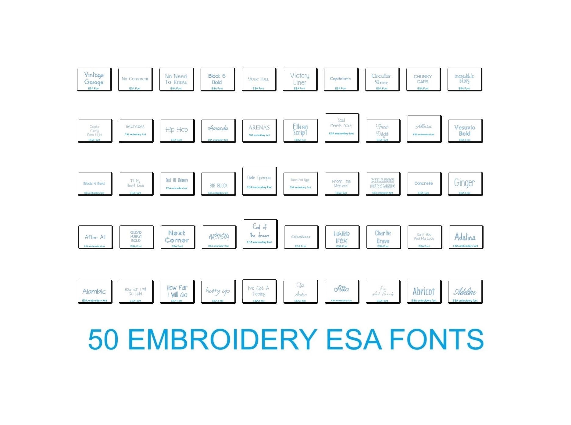 50 ESA Fonts Package #P50002ESA - Etsy